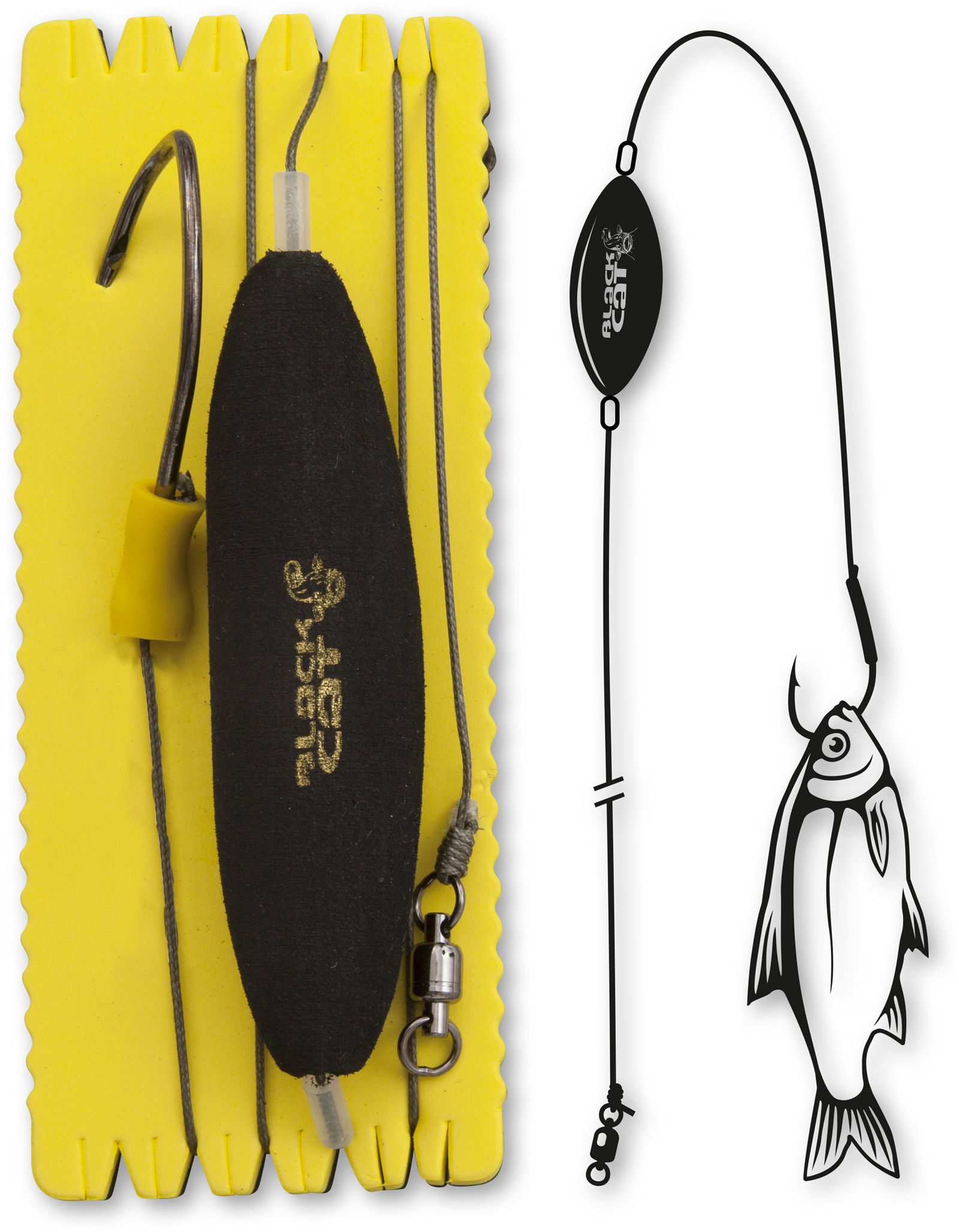 Black Cat U-Float Rig Single Hook - b&p-fishing